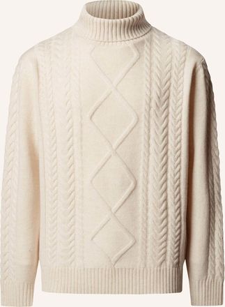 Hackett Pullover Argyle Cable Roll Nk weiss