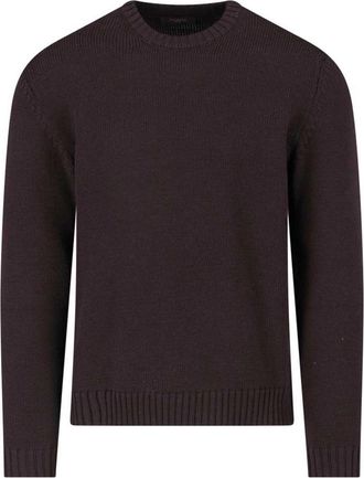 Zanone Pull Col Rond - Marron