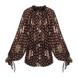 Etro Femme, Blouses et Chemises, Multicolore, Taille: 36 FR Haut en Soie avec Fil Lurex
