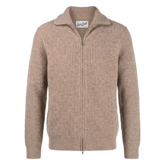 MC2 Saint Barth Gilet en maille de laine Preston - Homme - Pulls - Brun - Taille: M
