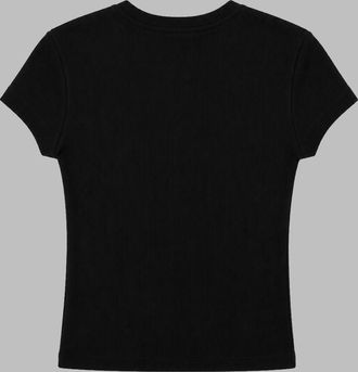 Vivienne Westwood Logo-Embroidered Cropped Viscose T-Shirt - Black