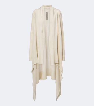 Rick Owens Cardigan asym&eacute;trique en laine vierge