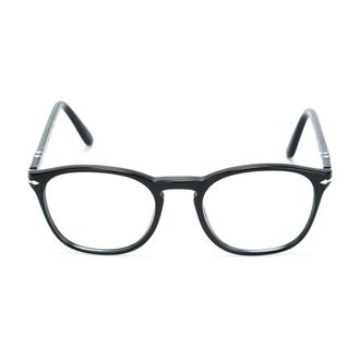 Persol Homme, Accessoires, Noir, Taille: 52 MM Monture Optique Noire pour un Usage Quotidien