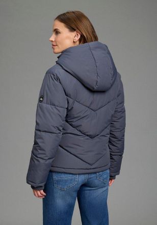 Polarino Steppjacke Puffer Jacke mit Kapuze, figurumspielend, w&auml;rmend