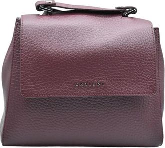 Orciani Crossbody Bags - Compact Burgundy Pebbled Handbag With Hidden Closu - Gr. unisize - in Grau - f&uuml;r Damen