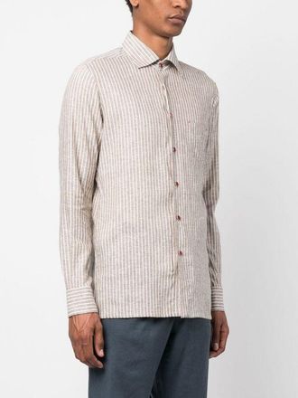 Kiton Womens Long-Sleeve Striped Shirt Ss23 M