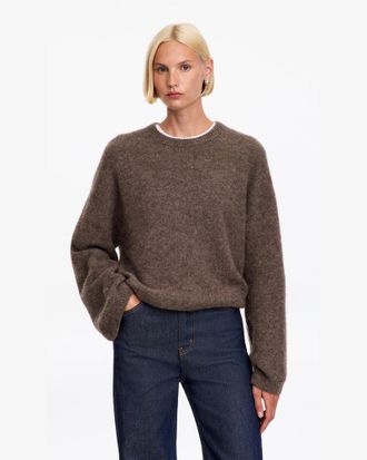 Arket Pullover Aus Alpakawolle Und Wolle -Braun