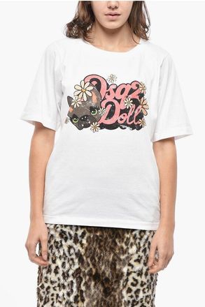 Dsquared2 Front Printed DSQ2 DOLL Crew Neck T-Shirt size Xs