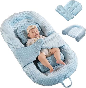 Generic ergonomisches kopfkissen, Faltbares Kopfstützkissen gegen Plattkopf, Verstellbare Kissen, Atmungsaktiv Lagerungskissen, tragbar Schlafkissen, Anti-Rol