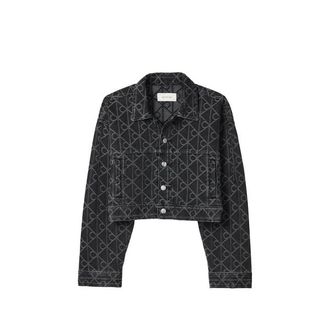 Calvin Klein Veste courte imprim&eacute;e en denim coton