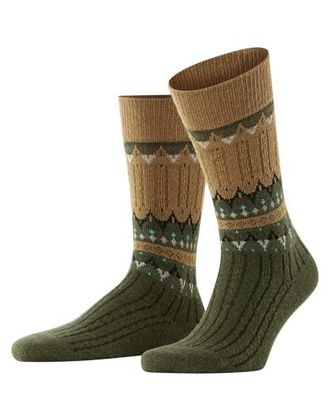 Falke Norseman M So Laine Fantaisie Chaussettes, Jaune Old Brass 1220, 43-46 Homme