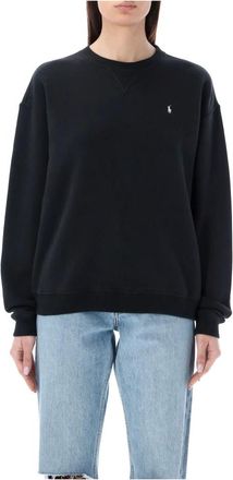 Polo Ralph Lauren Femme, Sweatshirts et sweats &agrave; capuche, Noir, Taille: 42 FR Classic Crew Neck Fleece