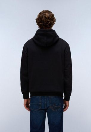 Napapijri Kapuzensweatshirt B-BOX LOGO H WI BLACK BEAUTY sportlicher Look, mit Kapuze, aus Baumwolle und Polyester