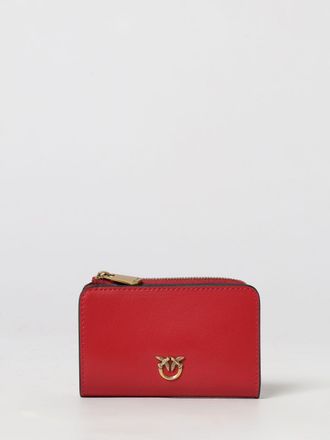 Pinko Portefeuille bifold en cuir de veau lisse avec logo Love Birds