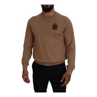 Dolce & Gabbana Wundersch&ouml;ner Beiger Kaschmirpullover - - Knitwear - Herren - Braun - M