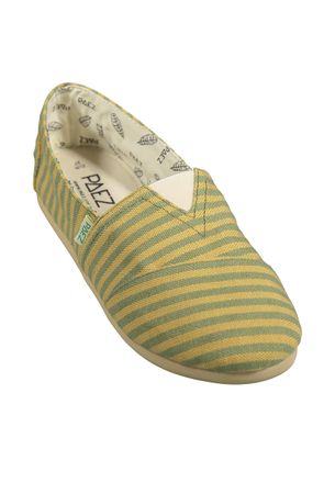 Paez Damen Classic Raw Stripes Espadrilles, Verde, 34 EU