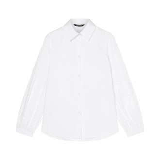 A|X Armani Exchange Femme, Blouses et Chemises, Blanc, Taille: 42 FR Chemise oversize en popeline de coton