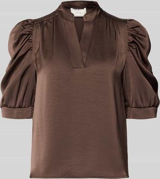 Neo Noir Regular Fit Bluse aus Satin mit Puff&auml;rmeln Modell Roella