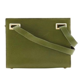 Ferragamo Sac bandouli&egrave;re en cuir Pre-owned - Femme - Pre-owned - Vert - Taille: ONE Size