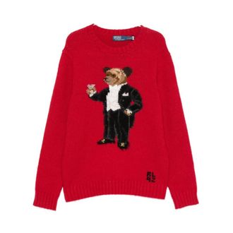 Polo Ralph Lauren Rundhals-Strickpullover - - Knitwear - Herren - Rot - L
