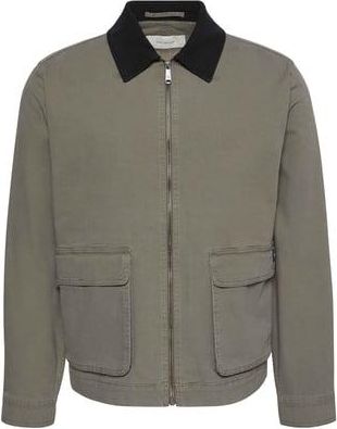 Calvin Klein Blouson droit col classique en coton m&eacute;lang&eacute;