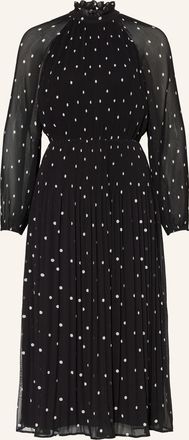 Comma Comma Plisseekleid schwarz