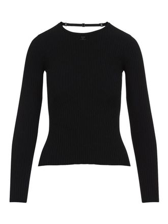 Courrèges Pull Col Rond - Noir