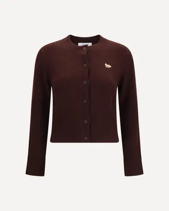 Maison Kitsun&eacute; Baby Fox fitted lambswool Cardigan Female L