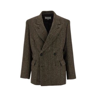 Maison Margiela Striped Blazer - - Jackets - Damen - Braun - XS