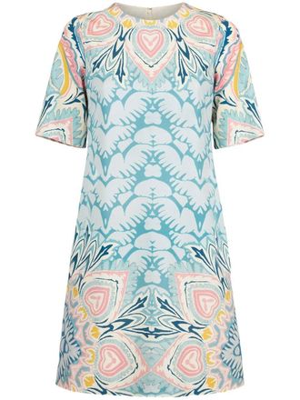Etro Minikleid mit Paisley-Print - Blau