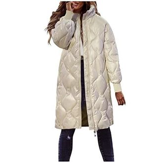 Generic Vestes pour femmes 2026 couleur unie manteau d&eacute;contract&eacute; &agrave; manches longues chaud hiver fermeture &eacute;clair veste tendance douce &agrave; capuche, beige, S