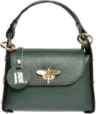 Anna Luchini Grüne Lederhandtasche