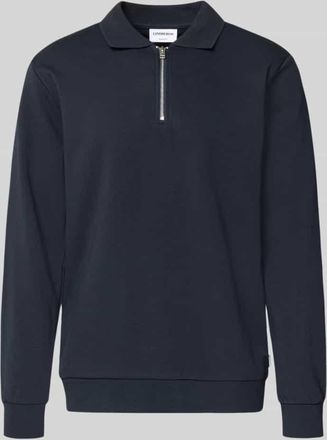 Lindbergh Sweatshirt mit Polokragen und Rei&szlig;verschluss