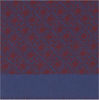 Ferragamo Mens Scarf Bordeaux-Blue Wool Bordeaux/blue Scarfs