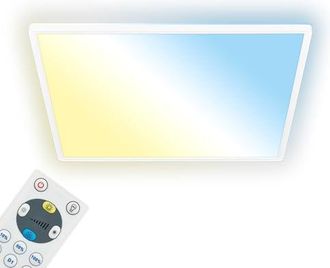 Briloner LED Deckenlampe flach mit Fernbedienung, warmweiß bis kaltweiß, dimmbar, Lampe, Deckenleuchte, Wohnzimmerlampe, LED Panel, Schlafzimmerlampe, 56 x 56 
