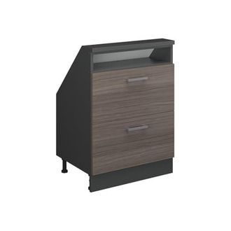 Vicco Meuble de Rangement sous Pente Rion, Gris Noble/Anthracite, avec 2 tiroirs