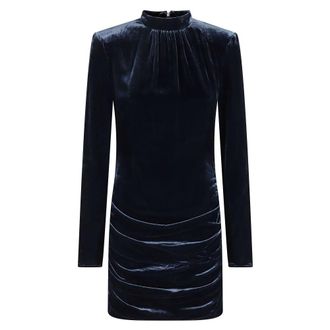 Rotate Velvet Mini Dress - - Dresses - Damen - Grau - 2XS