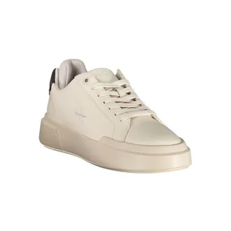 Calvin Klein White Leather and Polyurethane Sneaker - White