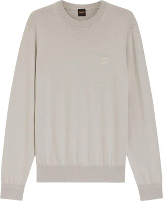 HUGO BOSS Kanovano Pullover f&uuml;r Herren, Rundhalsausschnitt (Grau)