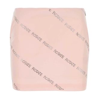 Rotate Rotate Birger Christensen, Femme, Jupes, Rose, Taille: 40 FR Mini-jupe rose pastel en popeline