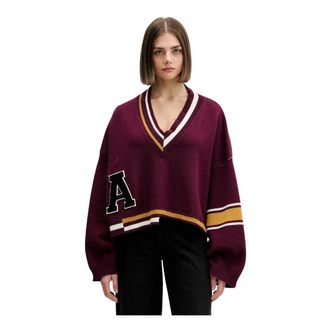 AMBUSH Ambush, Femme, Pulls, Rouge, Taille: 40/42 FR V-neck Tricots
