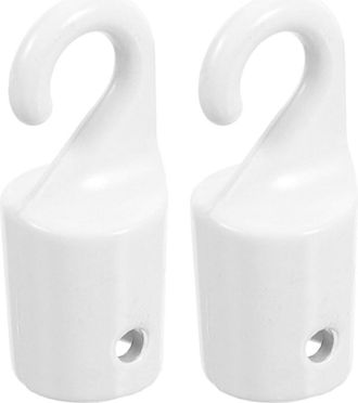 Cabilock 2st&uuml;cke Wei&szlig;er Fensterstangenhalter Als Ersatz F&uuml;r Besch&auml;digte Jalousienhaken Langlebiger Einfache Montage Passend F&uuml;r Ersatzstab Und Rollozubeh&ouml;r