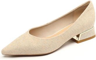 Generic Qynthra Escarpins Femmes À Bout Pointu Ballerines Pailletées Brillant Petit Talon Bloc Idéal pour Soirée Mariage Bureau Travail Quotidien Confortable 