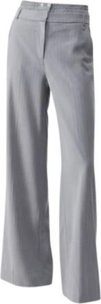 Liu Jo Femme, Pantalons, Gris, Taille: 40 FR Pantalon Palazzo &agrave; Rayures Tennis