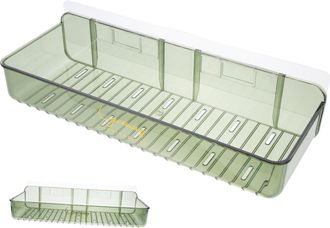 DOITOOL Transparenter Pet Duschregal ohne Bohren Wasserdichtes Badezimmer Wandregal Praktischer Zahnb&uuml;rstenhalter und Shampoo Aufbewahrungsst&auml;nder Platzsparen