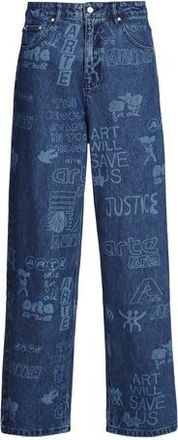 Arte Jeans richtig auf Baumwolldruck - Blau