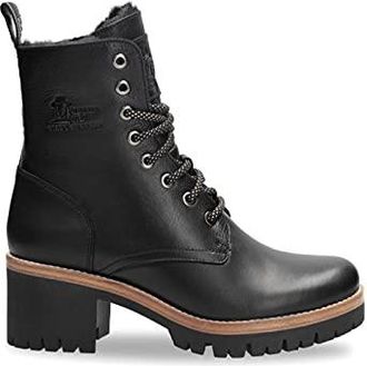 Panama Jack Femme Bottes Padma, Dame Bottes à Lacets,Bottes à Lacets,Demi-Bottes,laçage,Noir (Schwarz / B2),36 EU / 3 UK