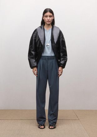 Mango Kurzarm-Pullover aus 100 % Wolle mittelgrau - Damen - XS - MANGO