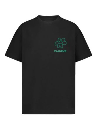 Flaneur t-shirt à fleurs - Noir