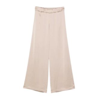 D.exterior Wide Pantalons - Femme - Pantalons - Beige - Taille: 42 FR